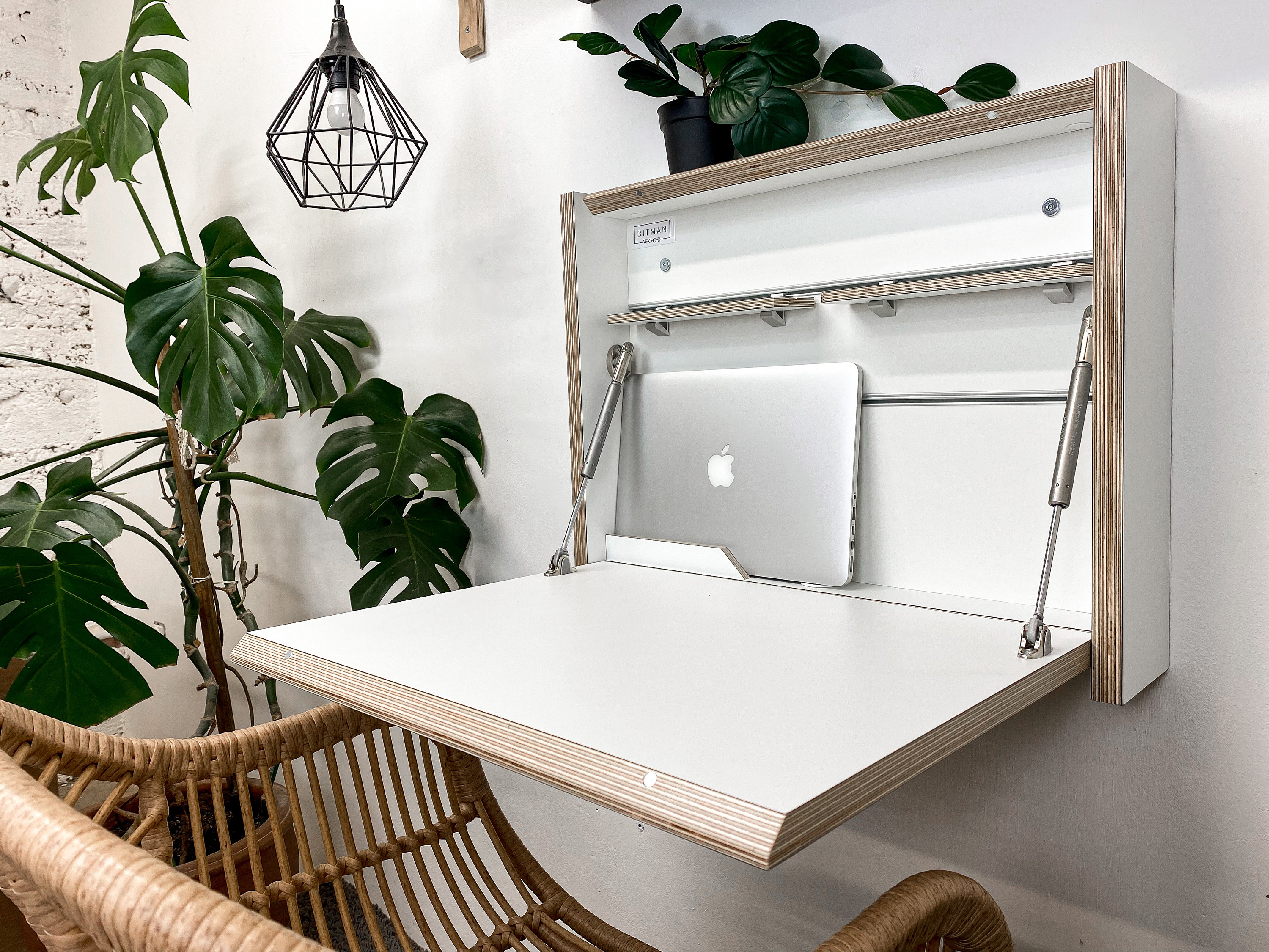 Small Folding Desk• Drop Down Desk Space Saving Desk Office Desk ...