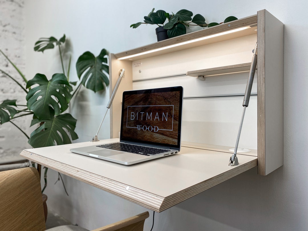 Original Desk• Home Office Desk Organizer Drop Down Floating Desk ...