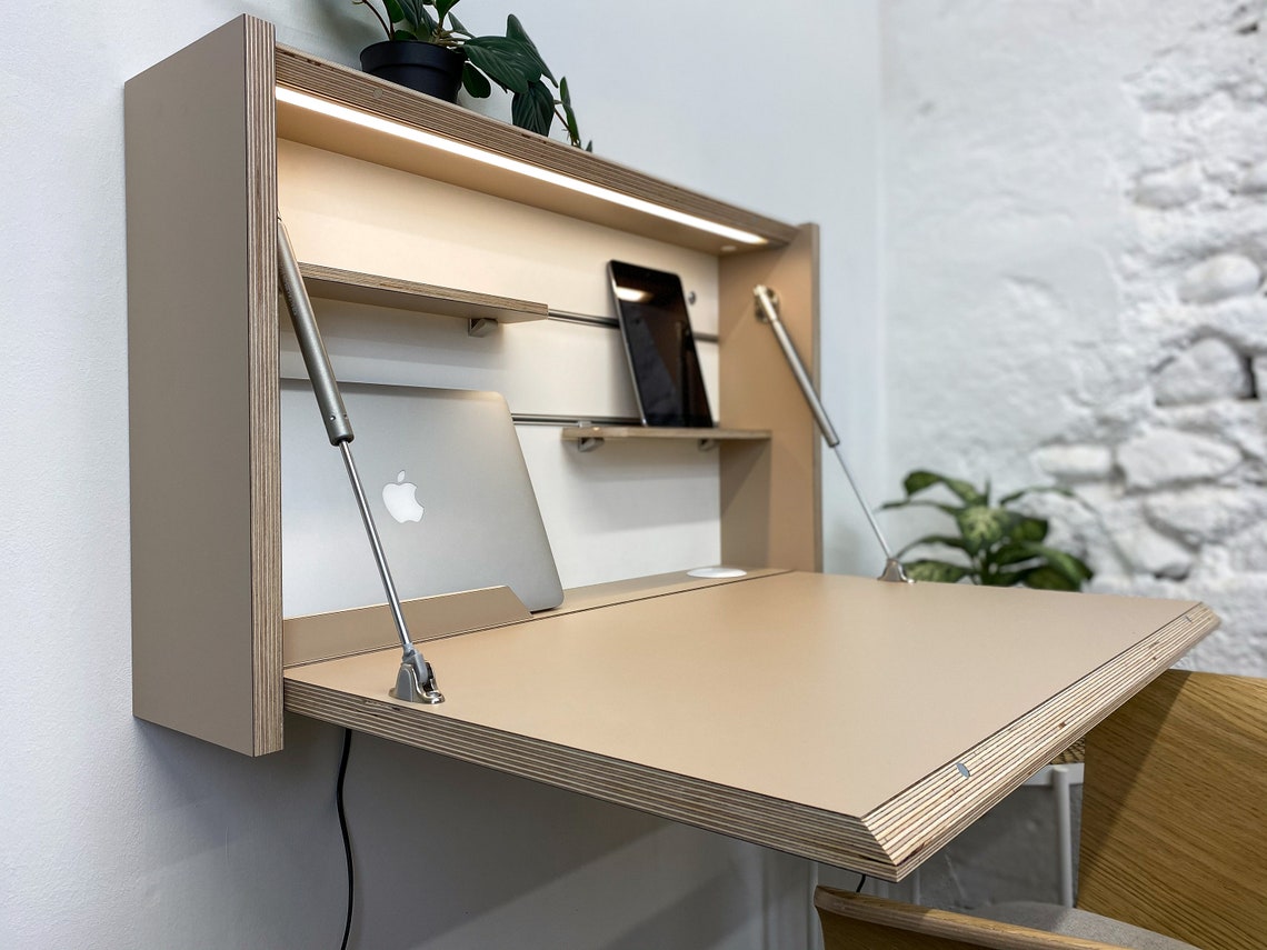 Original Desk Wall Mounted Folding Desk Space Saving Desk - Etsy