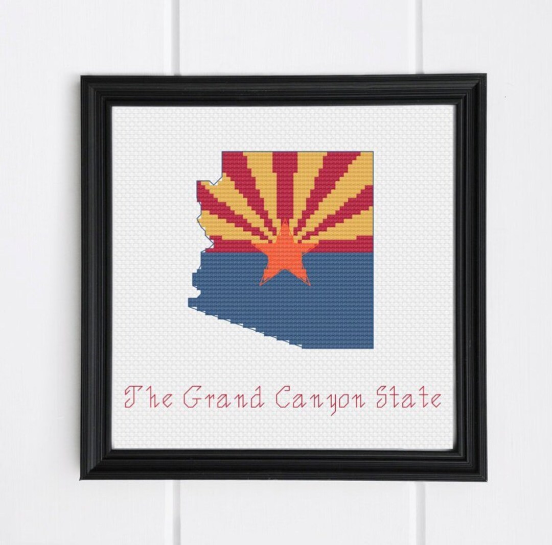Arizona Flag Cross Stitch Pattern PDF - Etsy