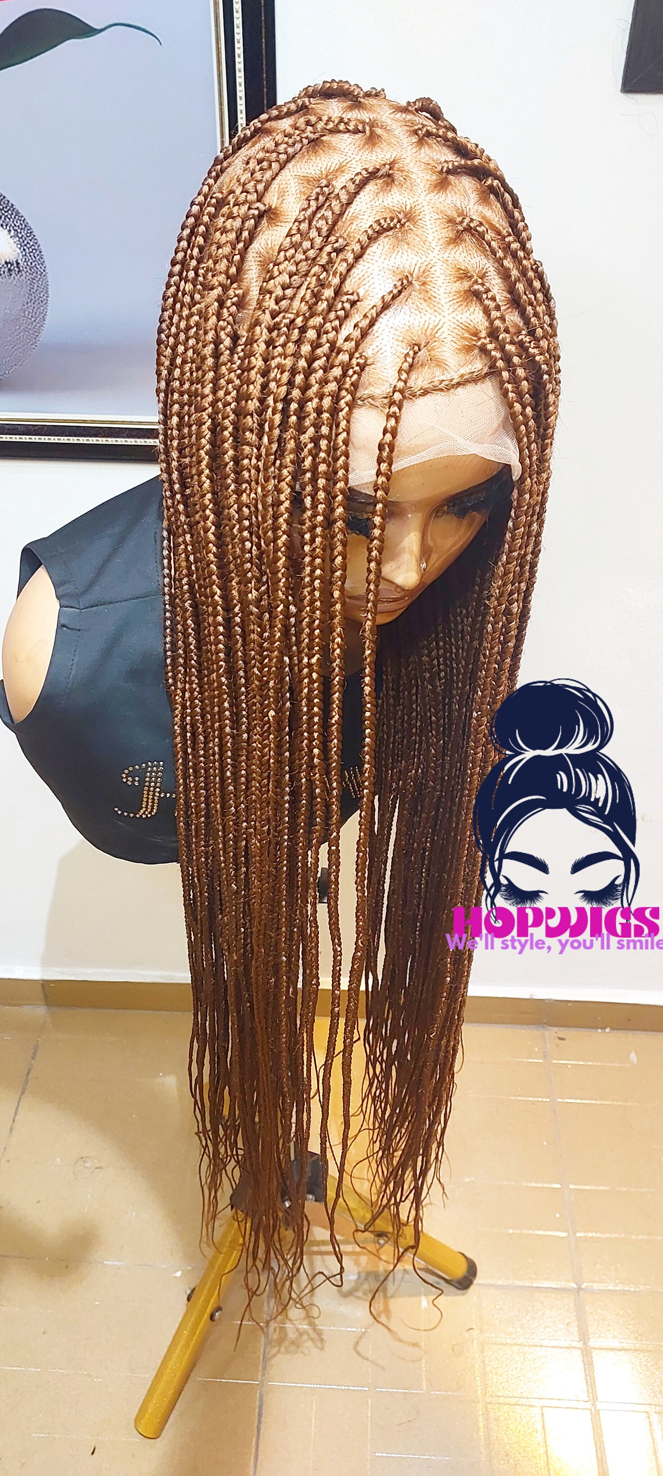 Knotless Box Braids, Free Shipping, Ready to Ship, Corn Row, Wig for ...