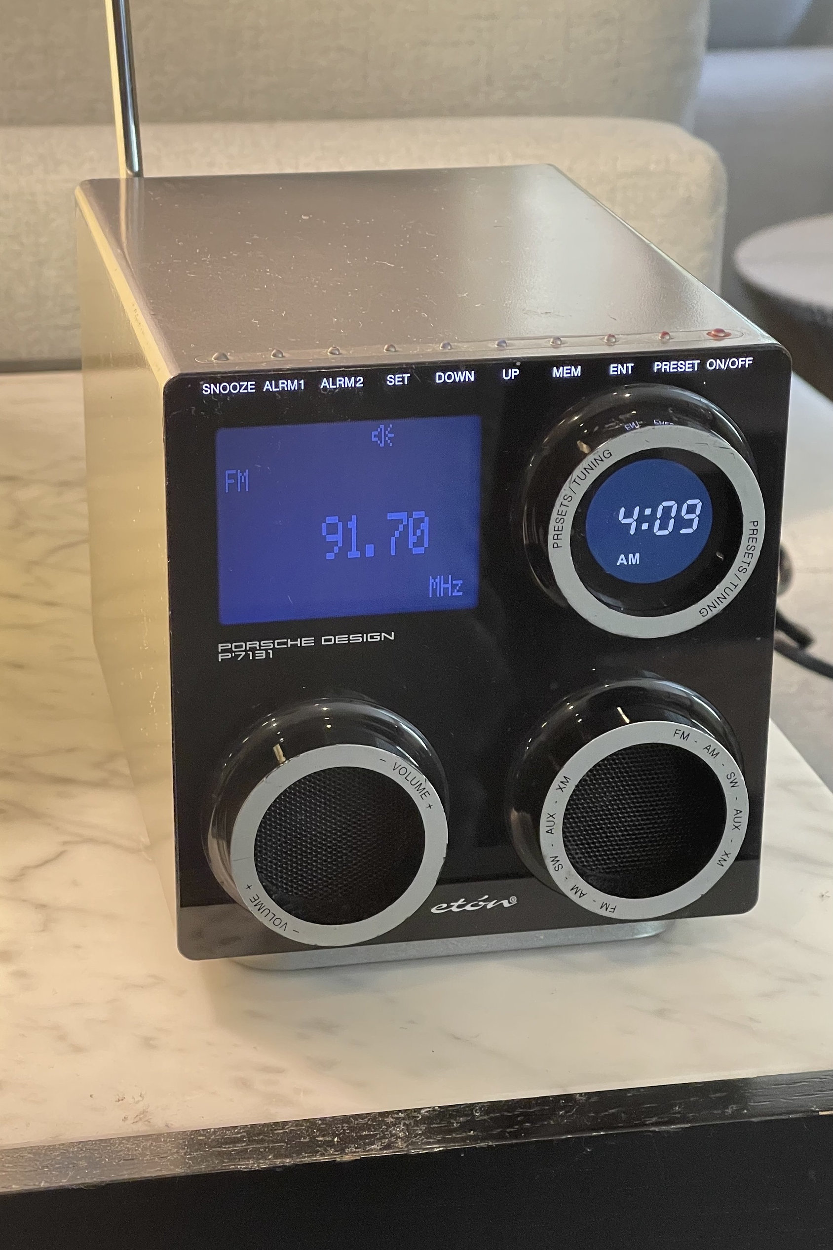 Etón P7131 Legendary Porsche Design Classic Vintage Desktop Alarm Clock ...