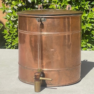 Large Swedish Hanging Copper Dispenser & Spigot / 19th Century Vintage ...