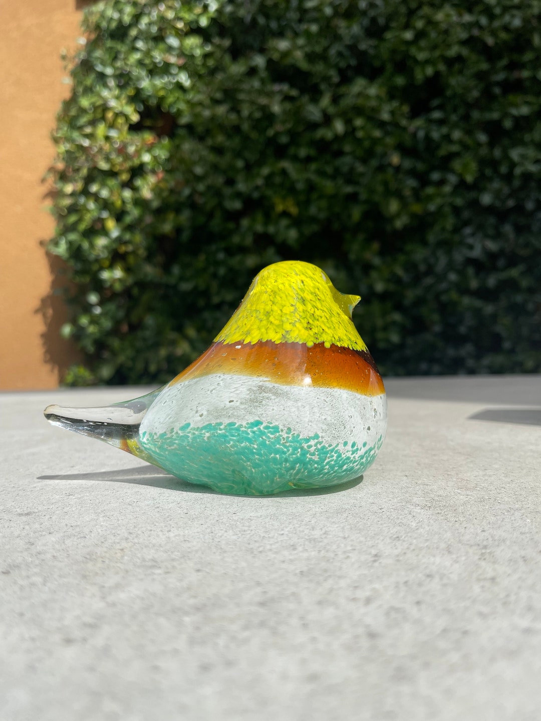 Hand Blown Glass Bird Figurine, Modern Paperweight Made in Spain - Etsy