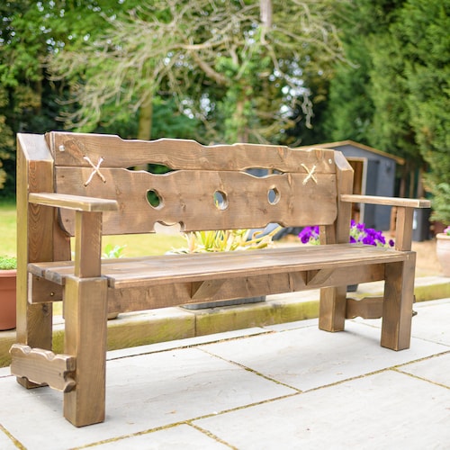 Rustic Garden Bench - Etsy