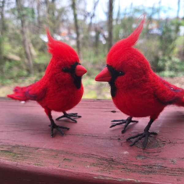 Needle Felt Cardinal - Etsy