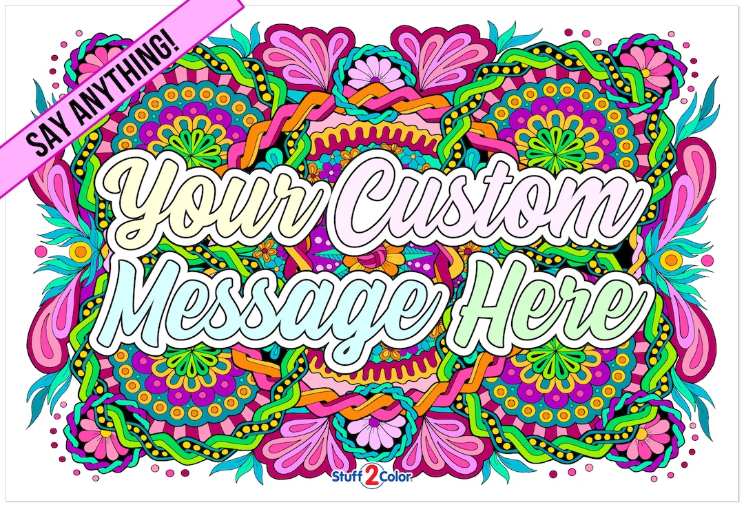 Custom Giant Coloring Poster [work and Staff Team Building Activity ...
