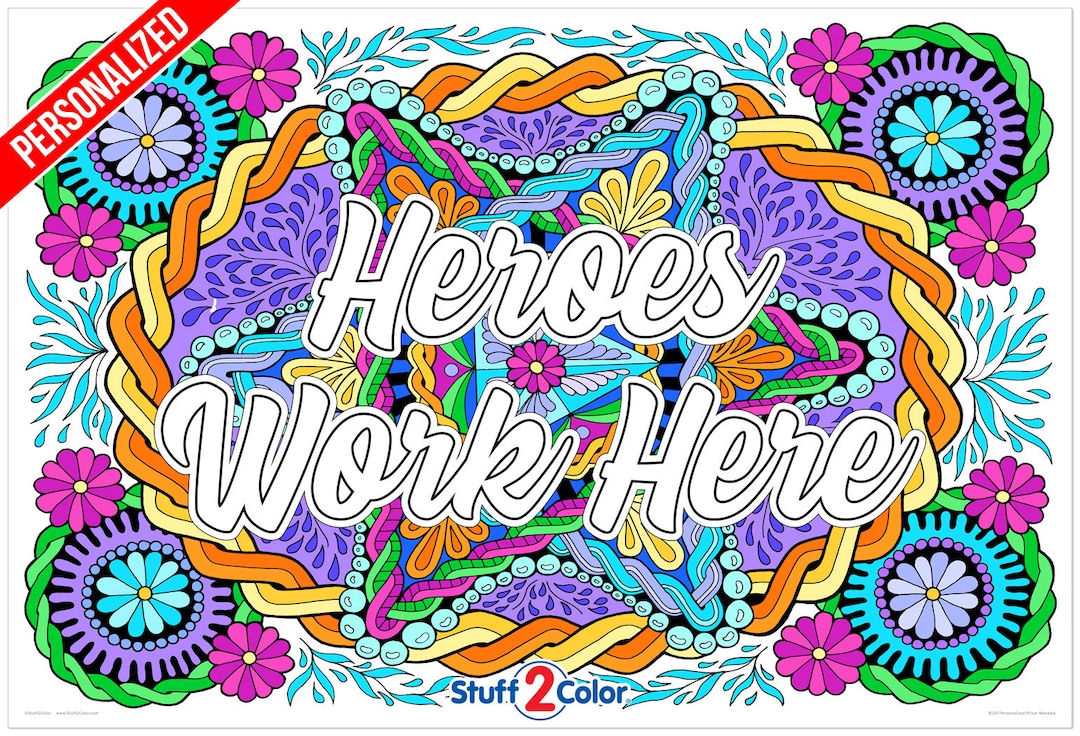 Make Your Own Custom Giant Coloring Poster (prism Mandala) - Beautiful ...