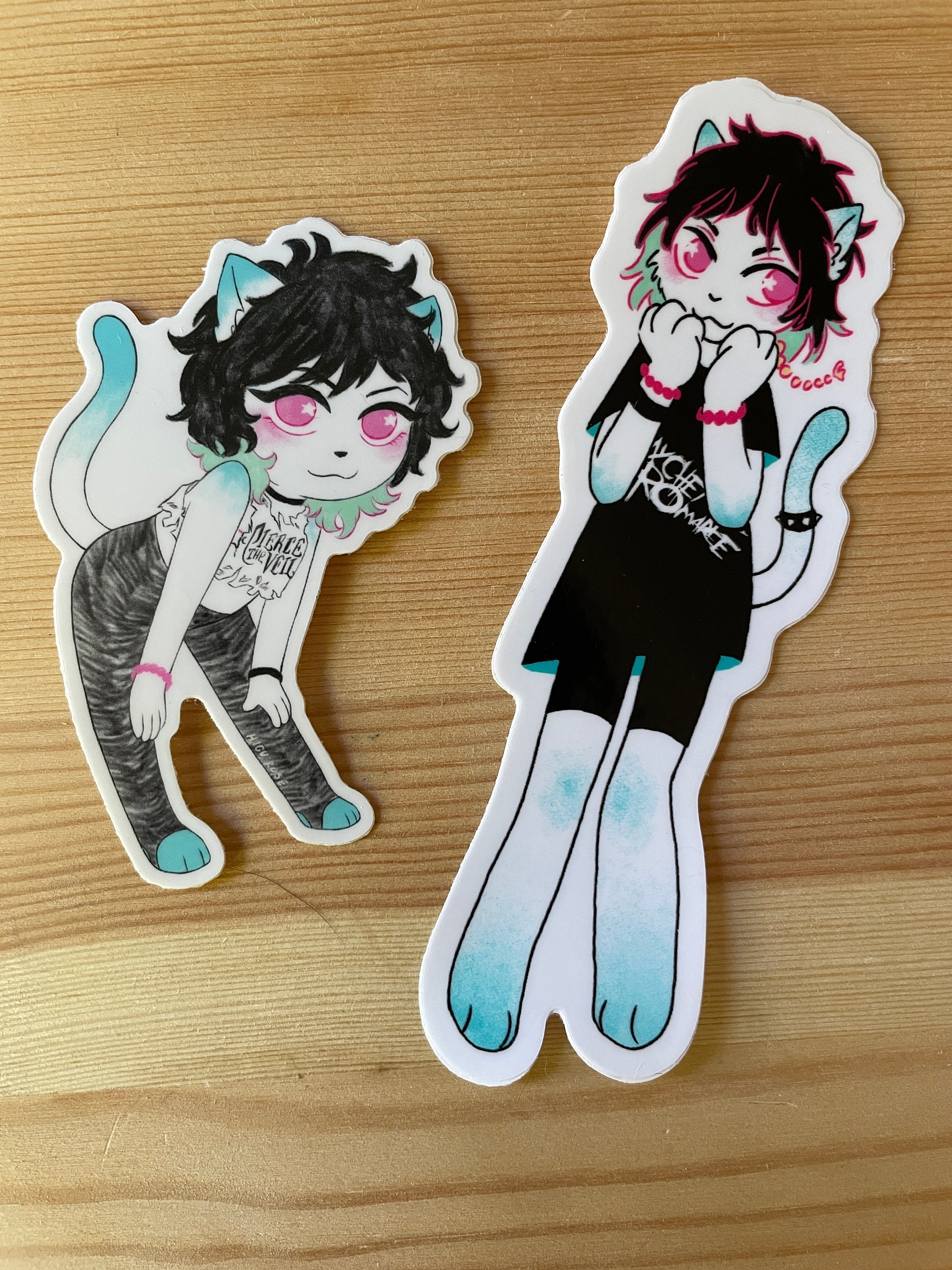 Emo Catboy Vinyl Sticker — My Chemical Romance — Scene — Trans Boy - Etsy