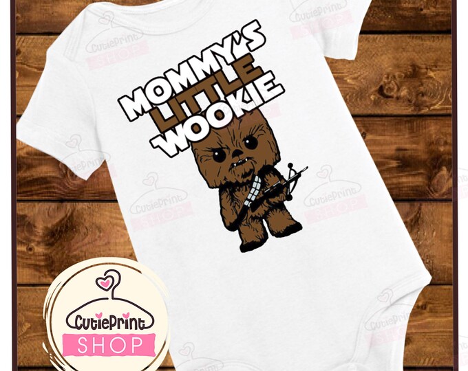 Mommy's Little Wookie Onesie, Chewie, Chewacca, Darth Vader Star Wars ...