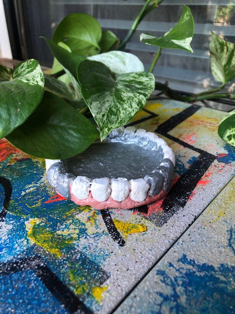 Teeth Ashtrays/trinket Dish ((made Out of Recycled Paper)) - Etsy