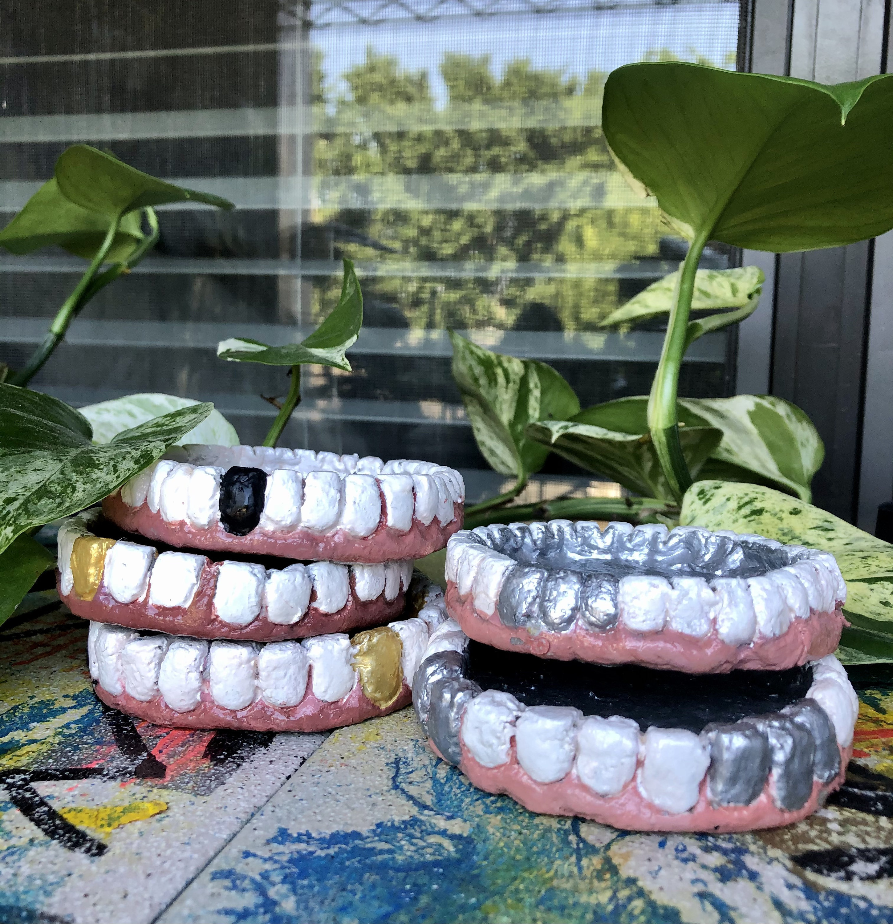 Teeth Ashtrays/trinket Dish ((made Out of Recycled Paper)) - Etsy