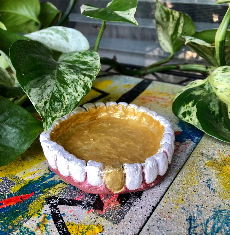 Teeth Ashtrays/trinket Dish ((made Out of Recycled Paper)) - Etsy