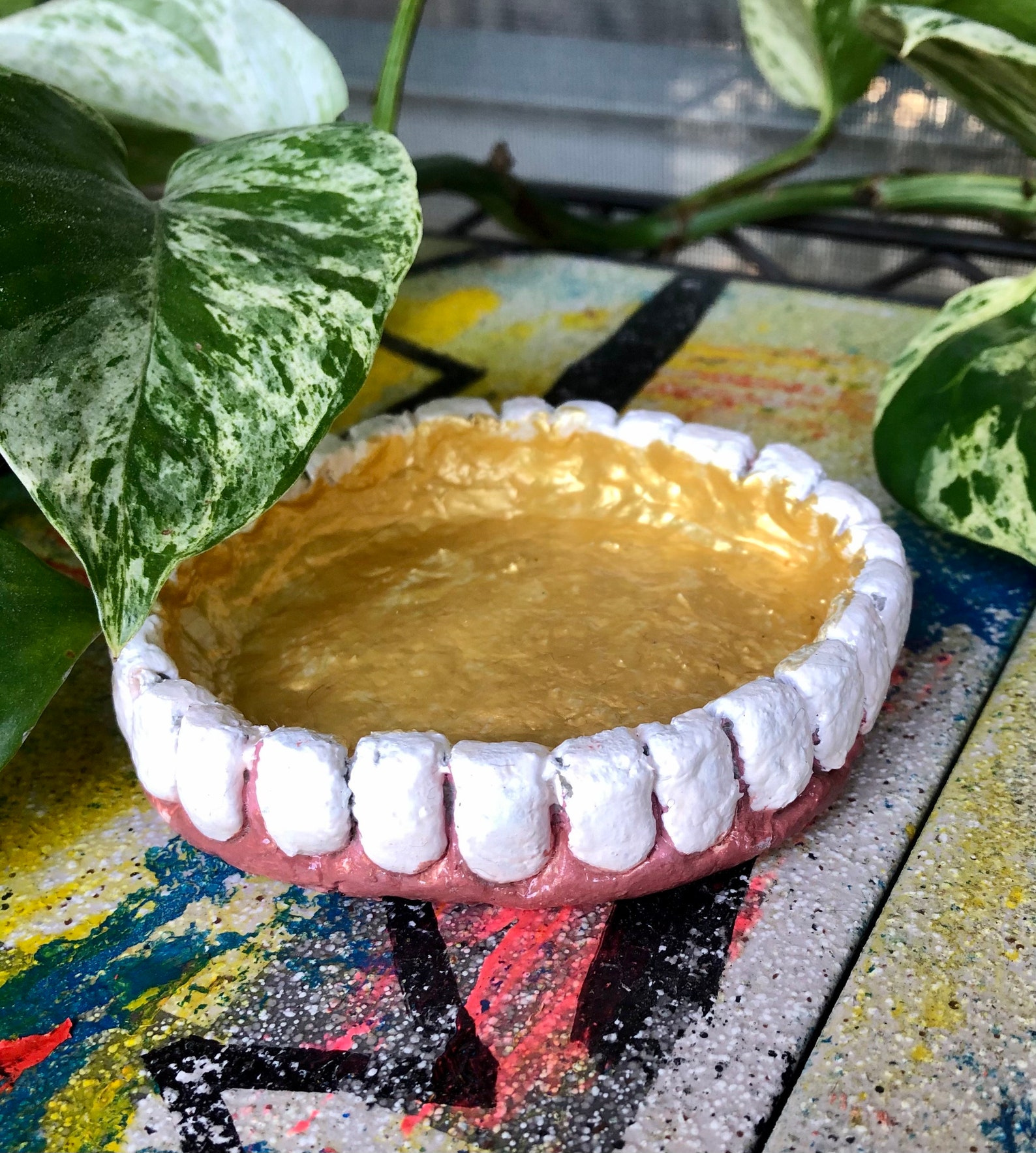 Teeth Ashtrays/trinket Dish ((made Out of Recycled Paper)) - Etsy