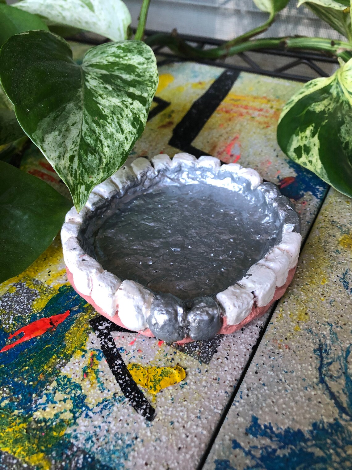 Teeth Ashtrays/trinket Dish ((made Out of Recycled Paper)) - Etsy