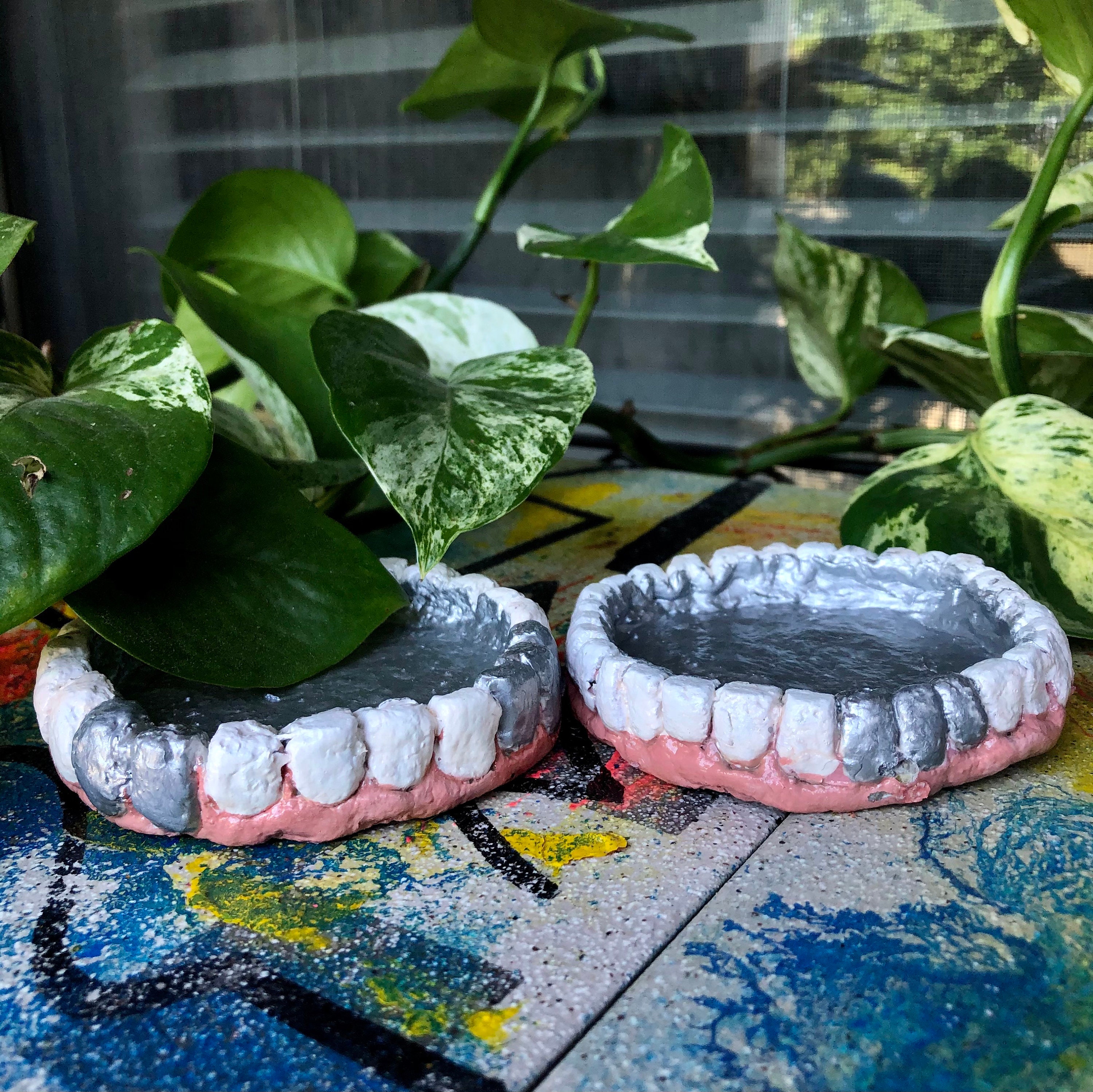 Teeth Ashtrays/trinket Dish ((made Out of Recycled Paper)) - Etsy