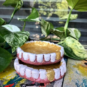 Teeth Ashtrays/trinket Dish ((made Out of Recycled Paper)) - Etsy