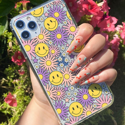Smiley Face Iphone Case Trippy Aesthetic Melting Phone Case - Etsy