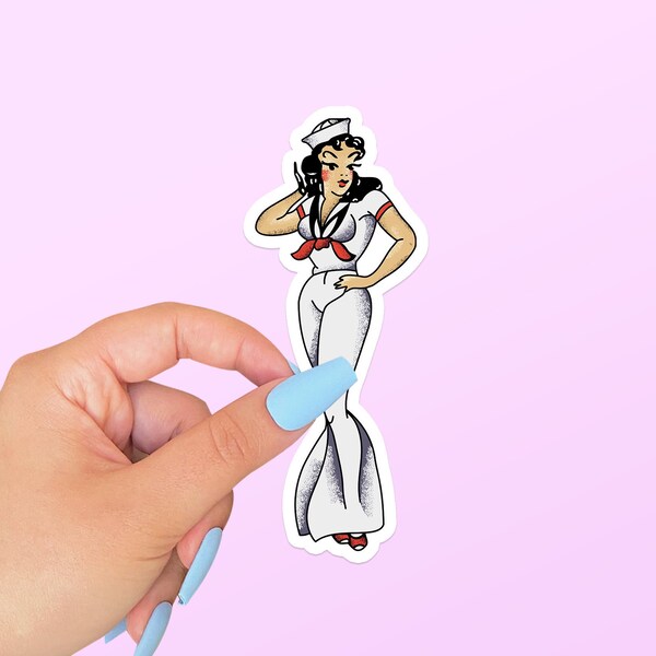 Sailor Pin up Girl Art - Etsy