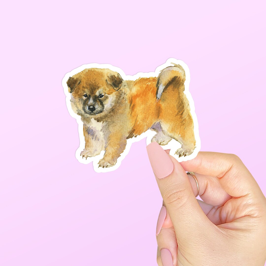 Fluffy Dog Sticker Puppy Stickers Dog Stickers Cute Water - Etsy