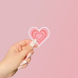 Pink Y2K Heart Sticker Cute Sticker for Waterbottles Laptops - Etsy