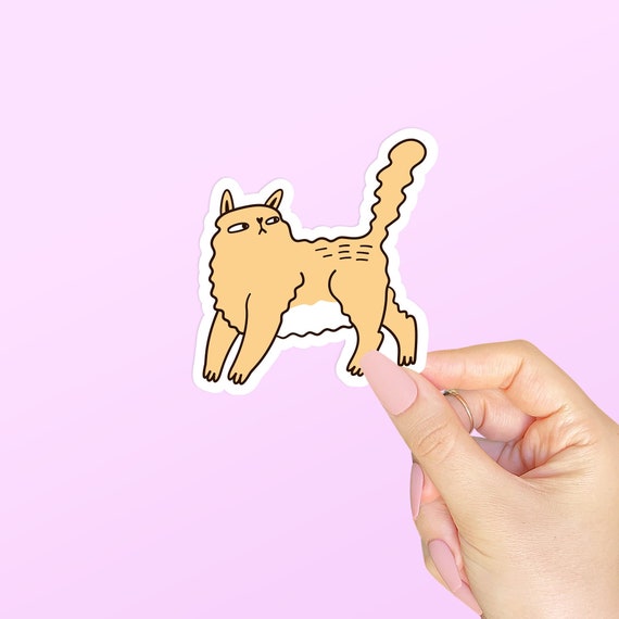 Suspicious Cat Meme Sticker Cute Funny Cat Stickers for | Etsy