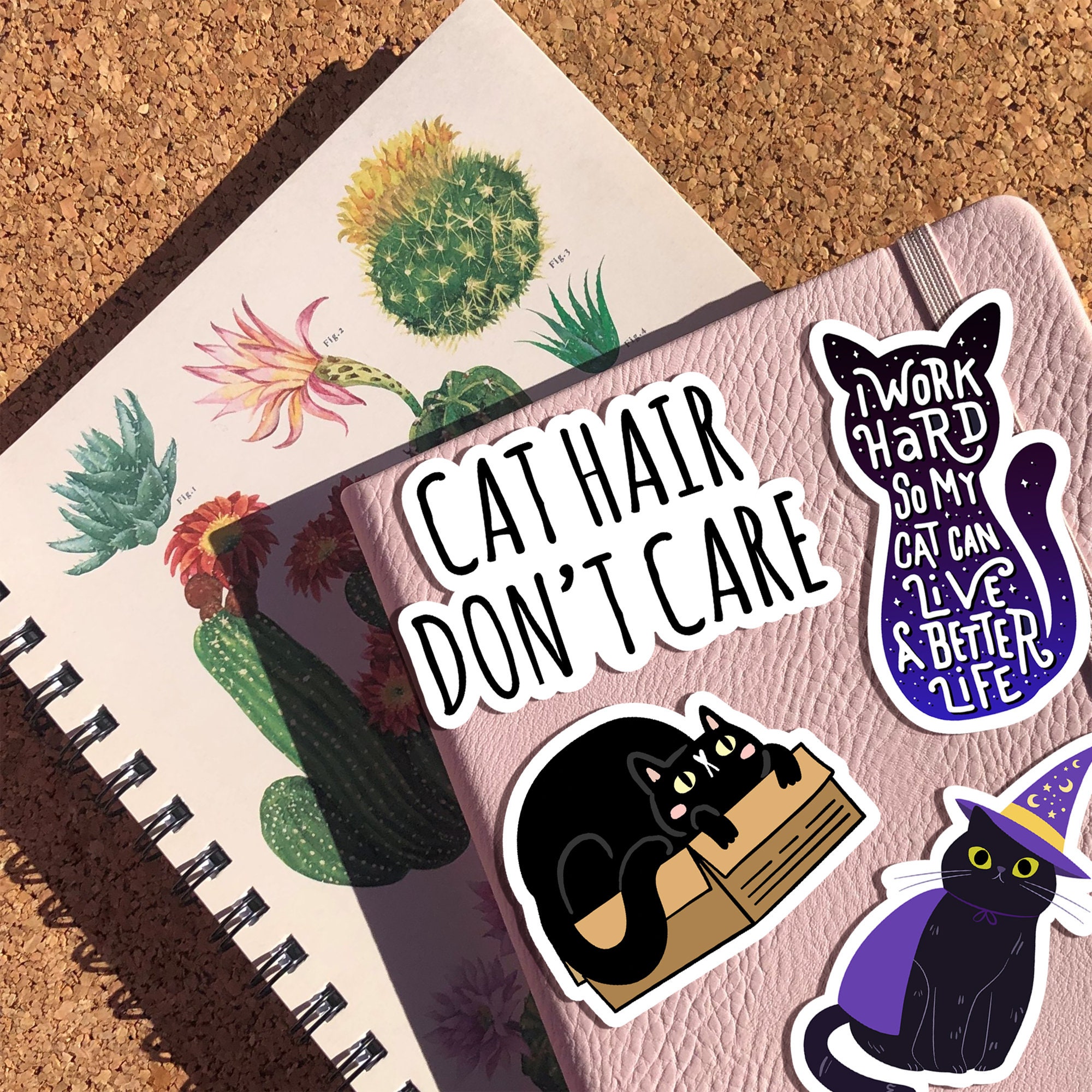 I Work Hard So My Cat Can Live a Better Life Sticker, Funny Cat ...