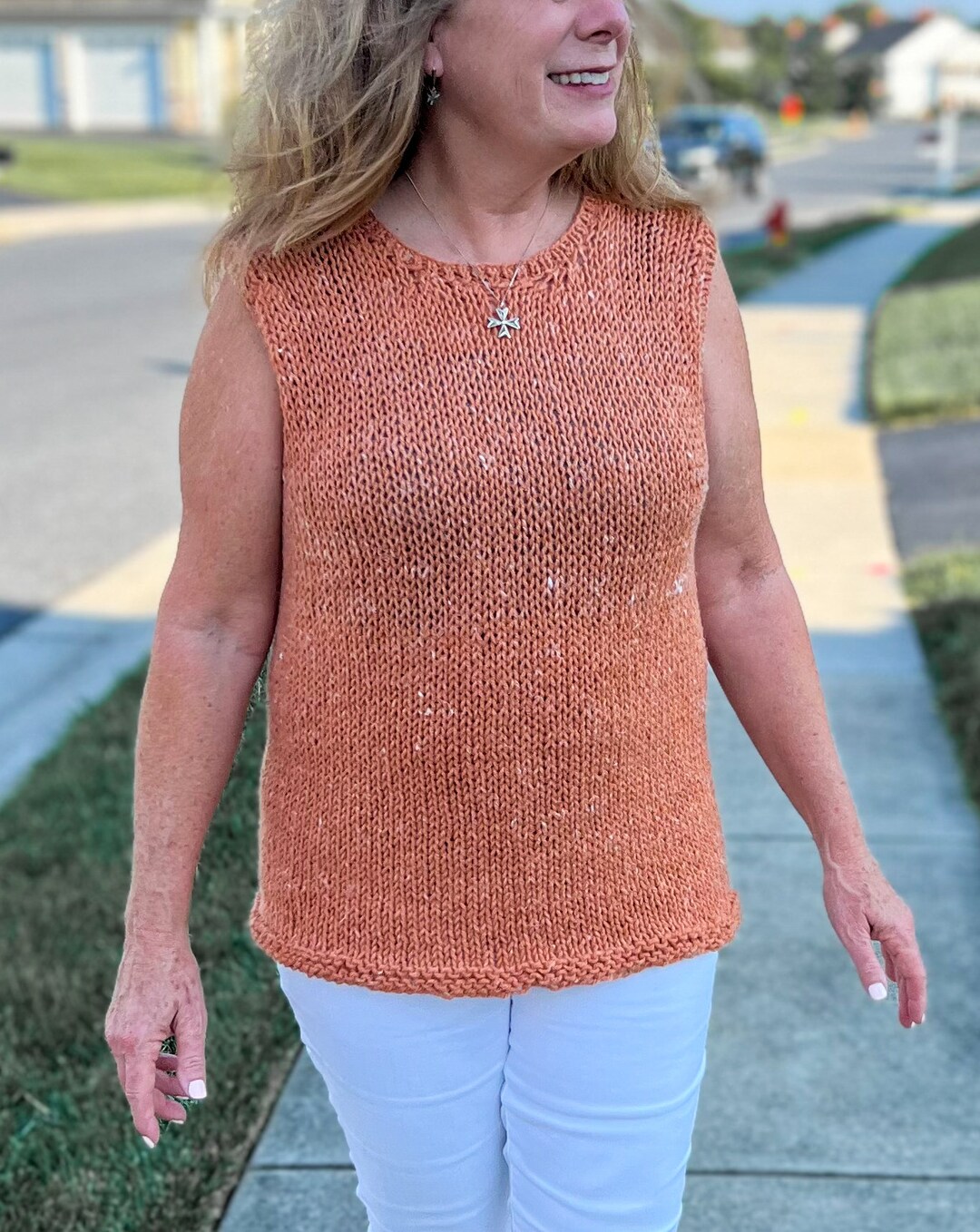 Easy Tank Top Knitting Pattern Knit Tank Top Pattern Women's Sleeveless ...