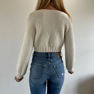 Sweater Knitting Pattern Cropped Sweater Knitting Pattern Women's ...