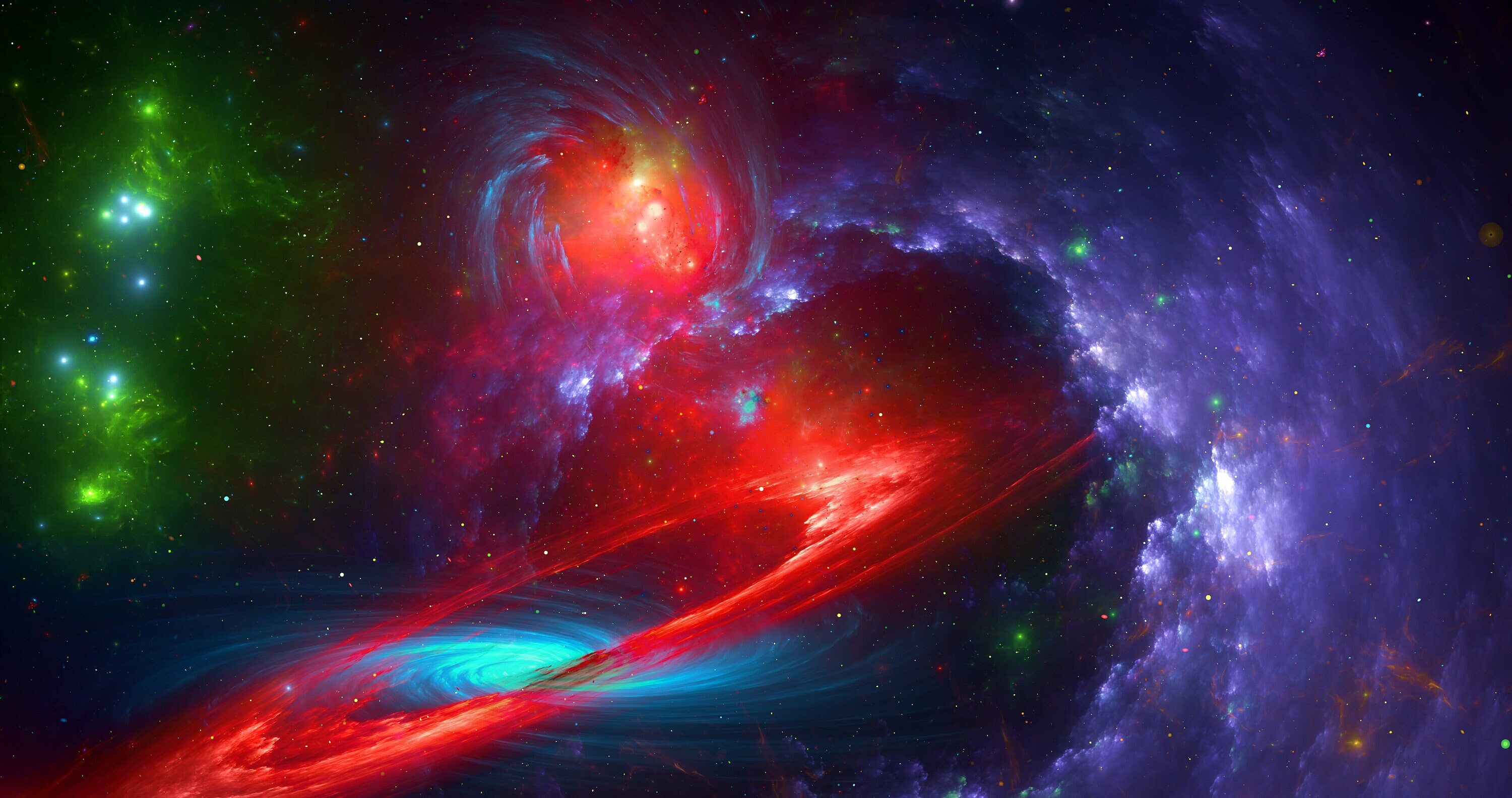 Colorful Space Desktop Background - Etsy