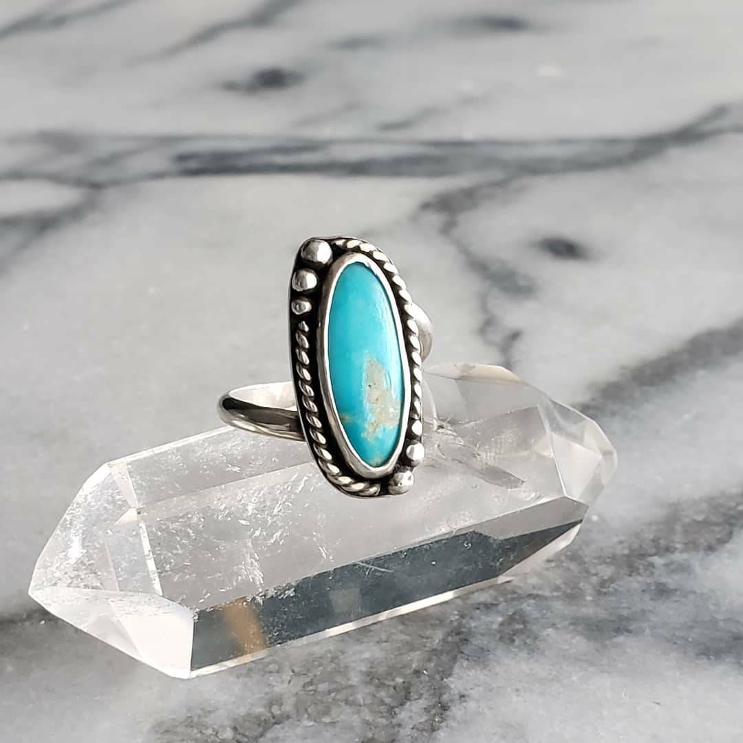 Unique Handmade Silver and Turquoise Ring - Etsy
