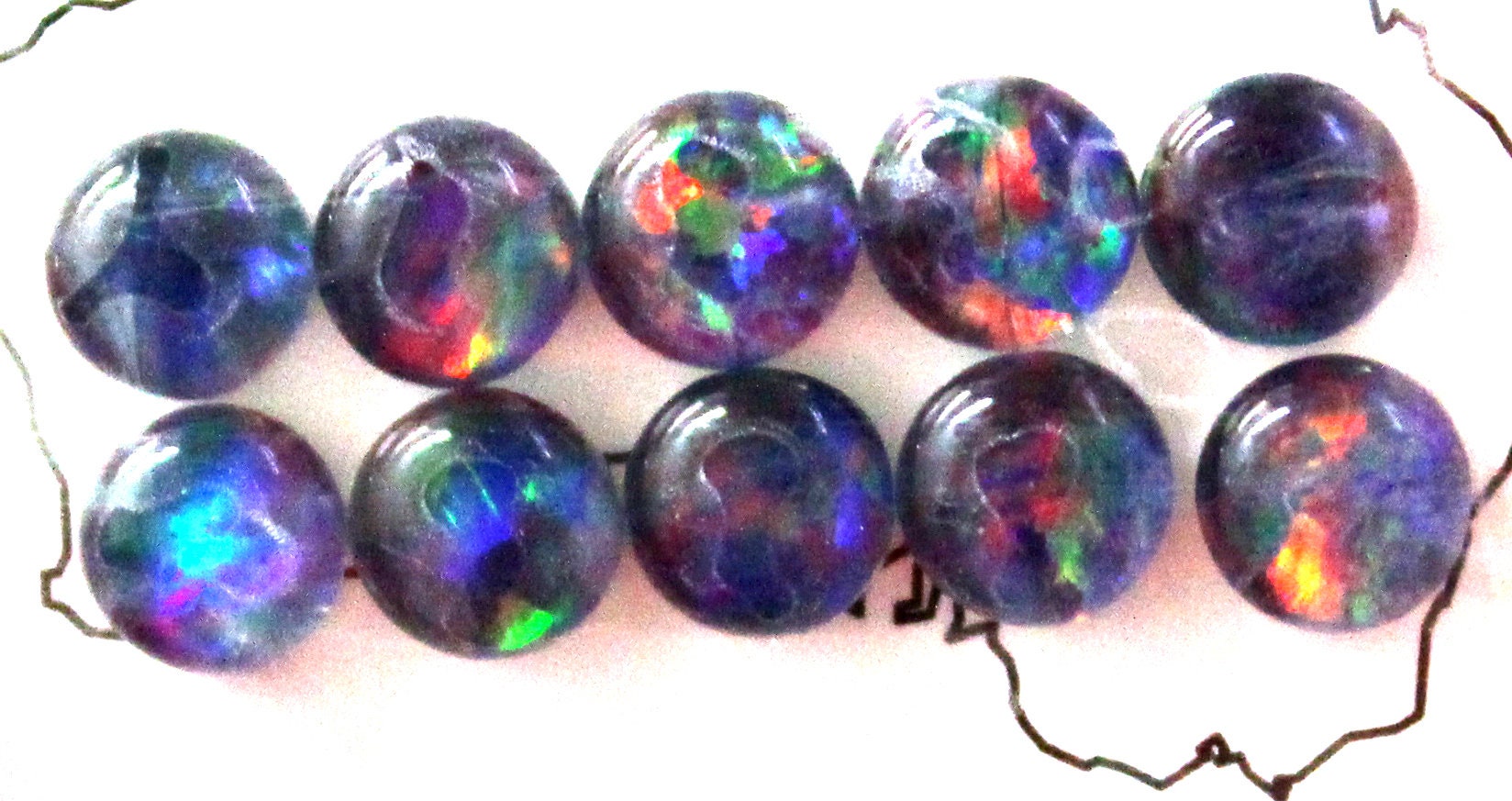 10x Opal Size 5mm Lightning Ridge Natural Triplet Opal Stones 10 Pieces ...