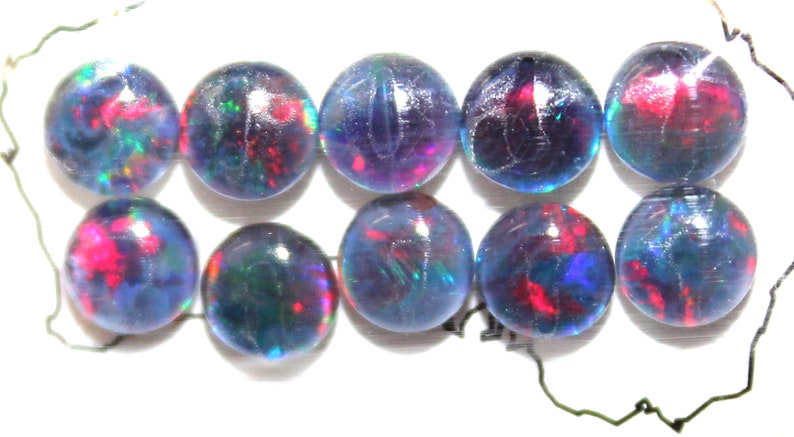 10x Opal Size 5mm Lightning Ridge Natural Triplet Opal Stones 10 Pieces ...