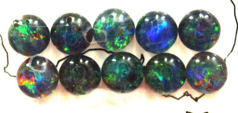 10x Opal Size 5mm Lightning Ridge Natural Triplet Opal Stones 10 Pieces ...