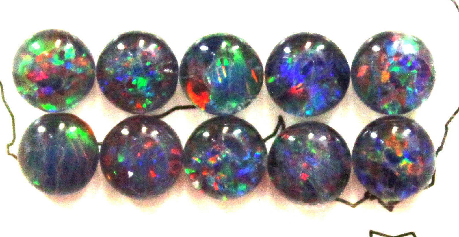 10x Opal Size 5mm Lightning Ridge Natural Triplet Opal Stones 10 Pieces ...