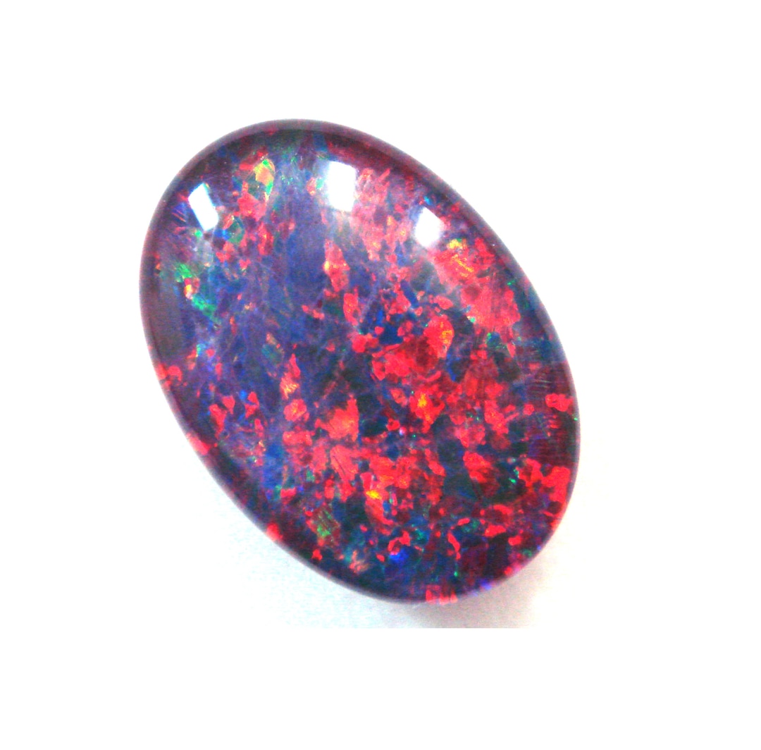 Australian 14x10x4mm Natural Black Triplet Opal Stone for Ring Pendant ...