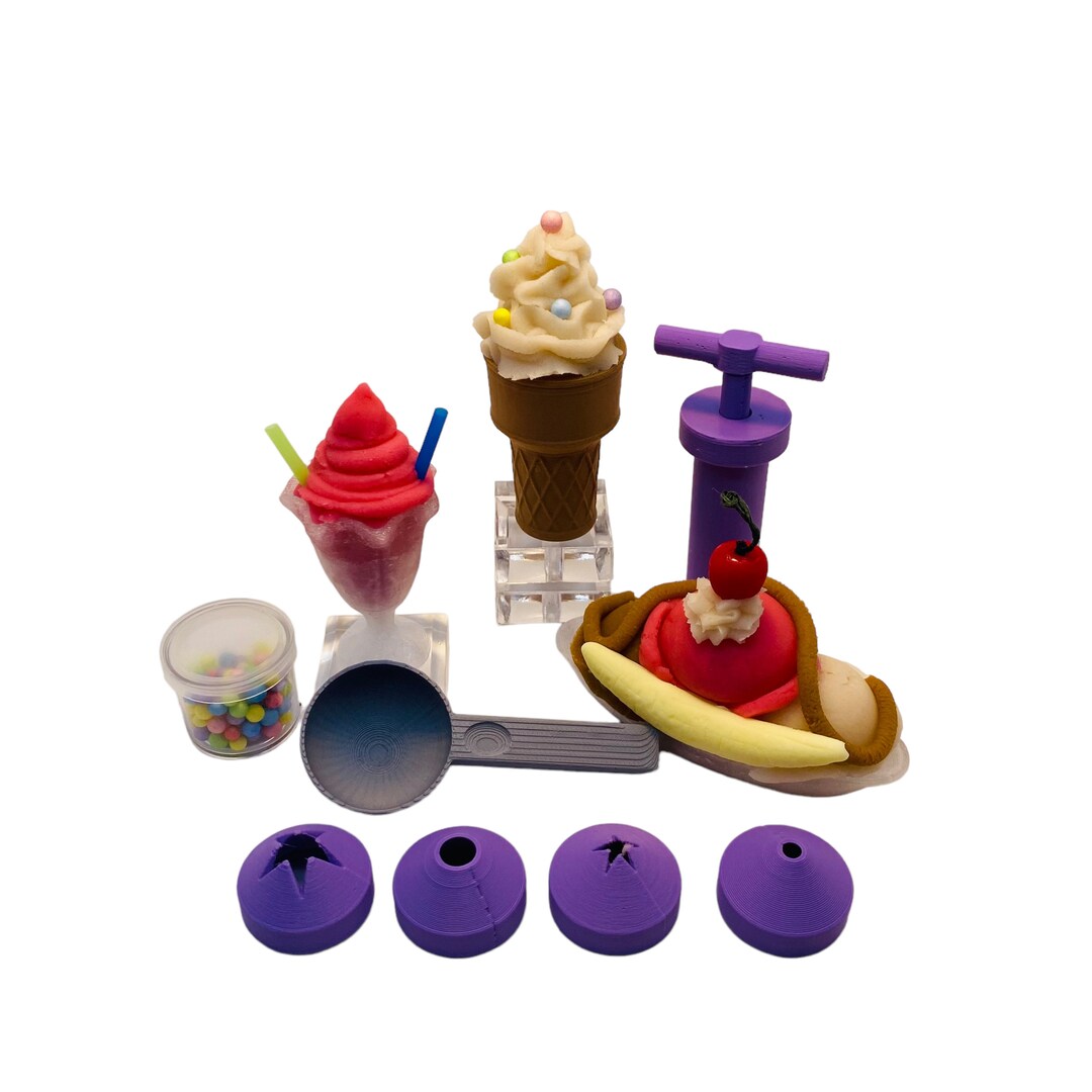 Ice Cream Play Dough Kit, Ice Cream Parlor, Sensory Bin, Scented Play ...