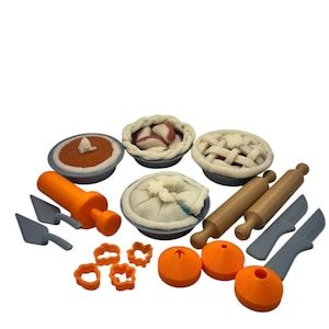 Play Dough Pie Making Kit, Kids Thanksgiving Activity, Sensory Play ...