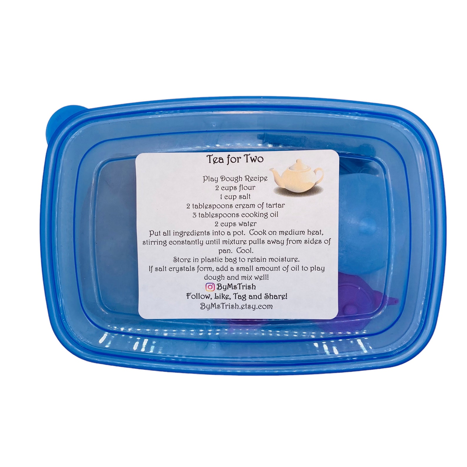 Miniature Tea Set Play Dough Kit Play Dough Tea Set Display - Etsy