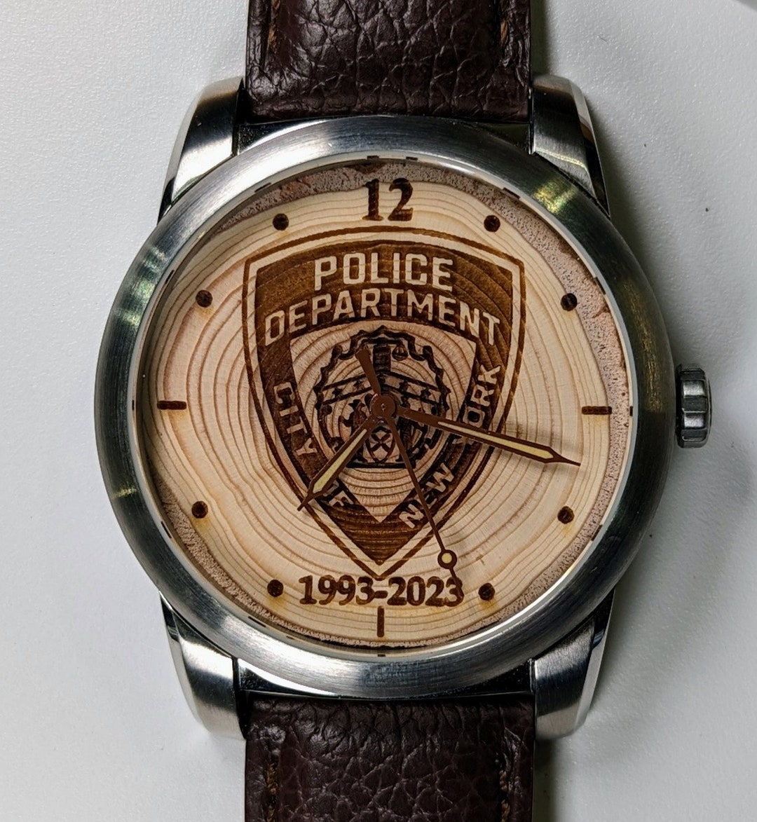 Personalized Retirement Watch for Police Officer - Custom Badge Design ...