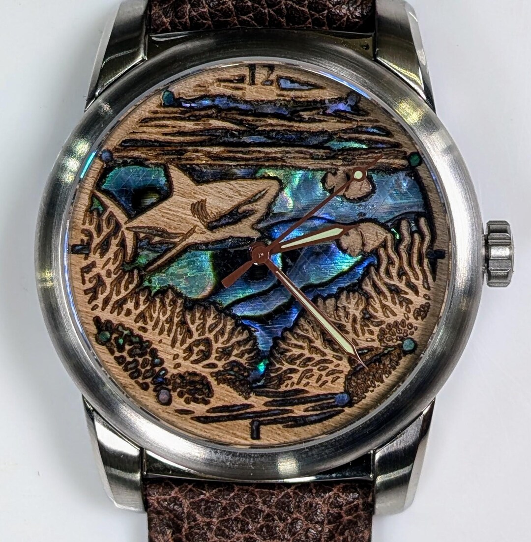 Ocean Memorial Keepsake Watch | Underwater Scene Urn Timepiece ...
