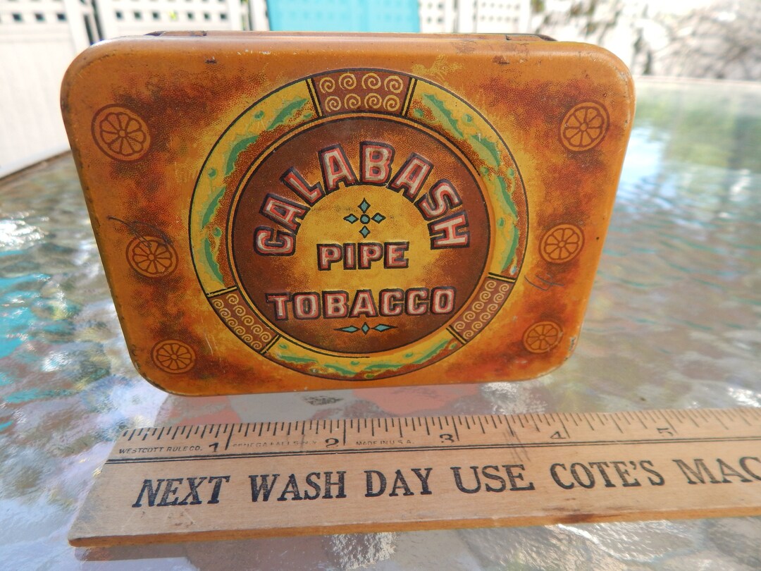 Very Nice Old Calabash Pipe Tobacco Tin - Etsy