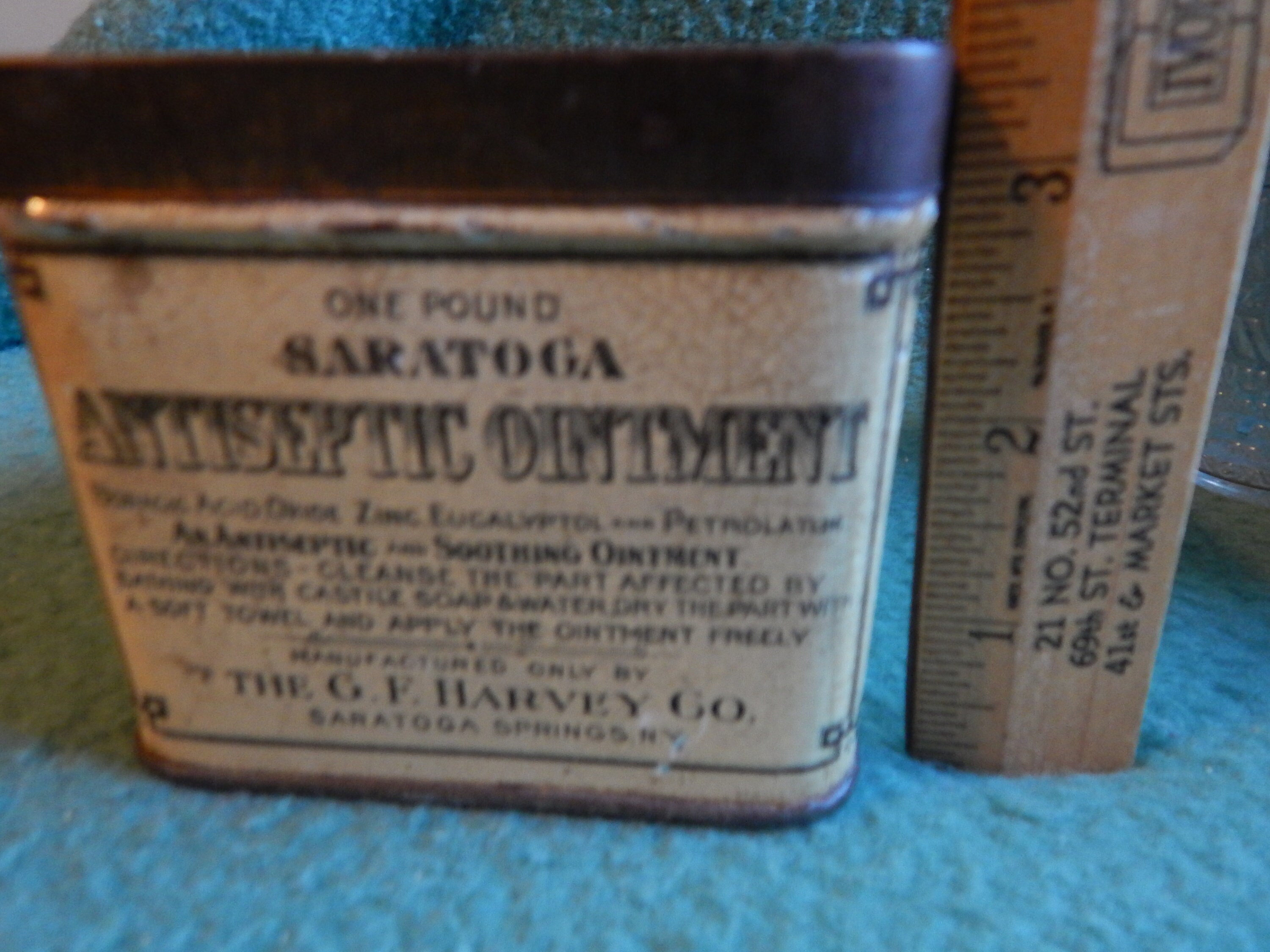 Antique Saratoga Antiseptic Ointment Tin - Etsy