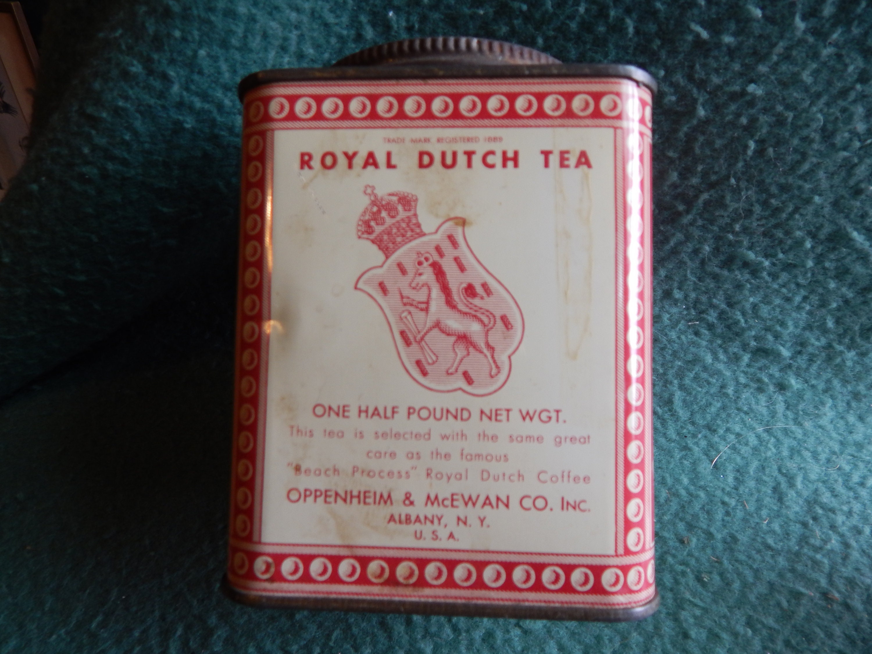 Antique Advertising Royal Dutch Tea Tin - Etsy