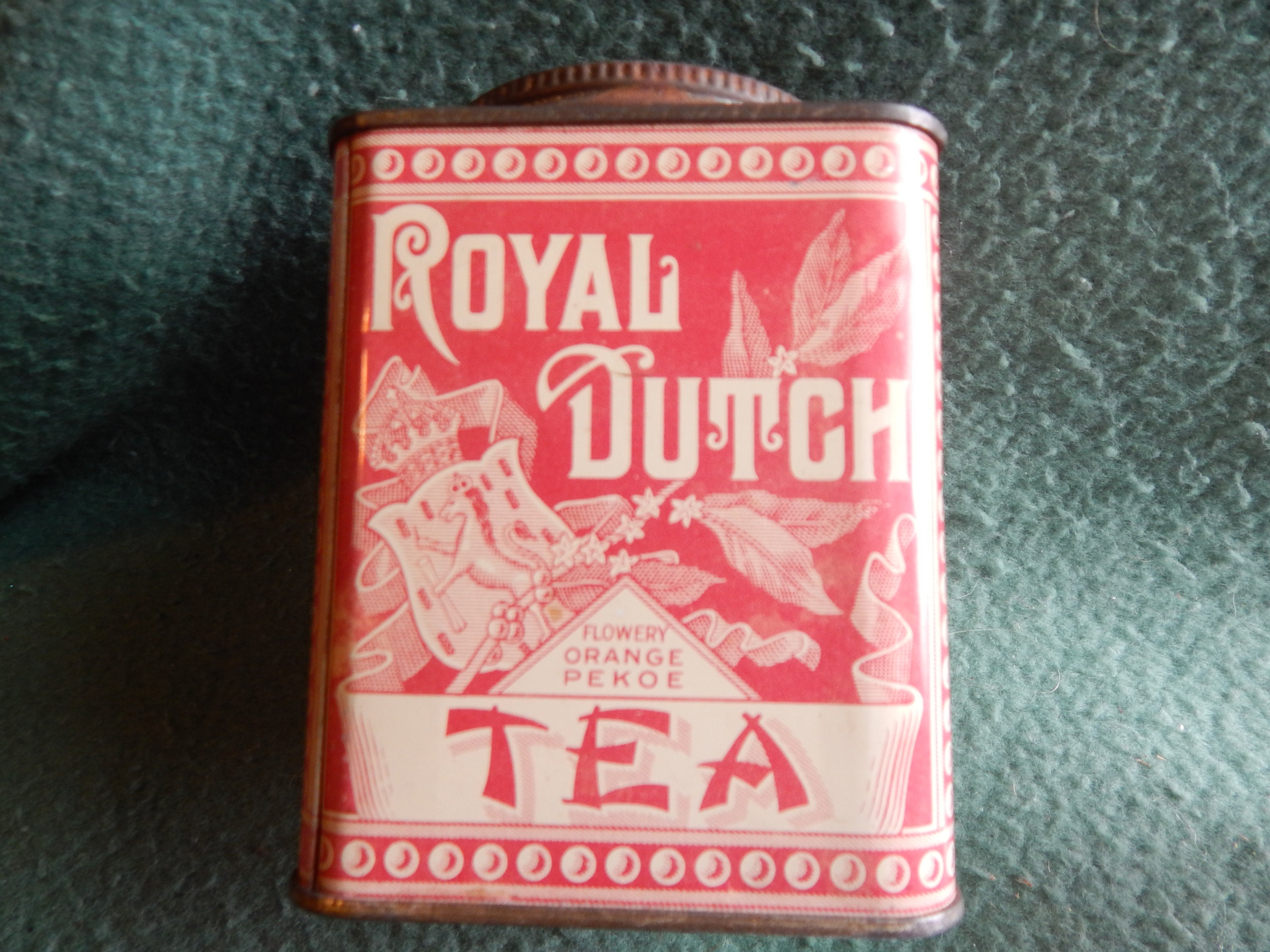 Antique Advertising Royal Dutch Tea Tin - Etsy
