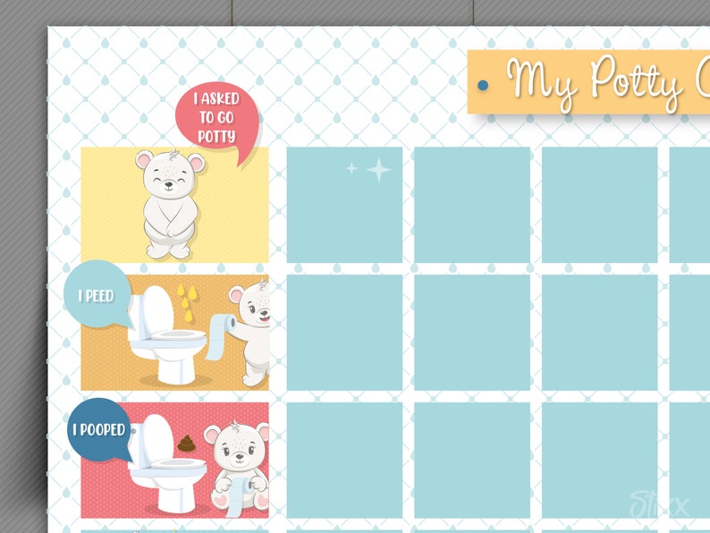 Printable Potty Chart | Potty Training Chart | Potty Rewarding Chart ...