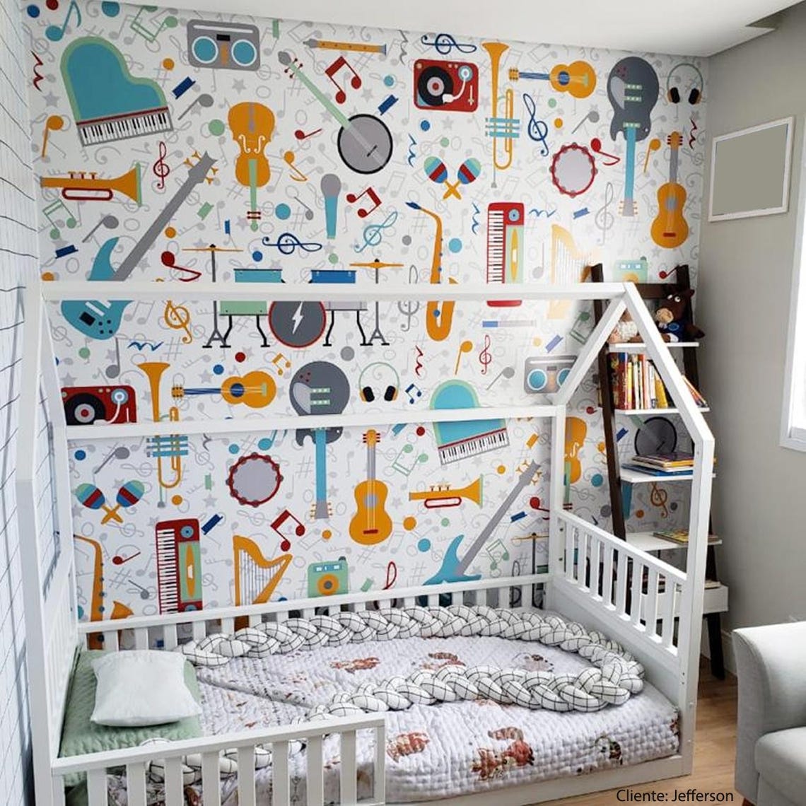 MUSICAL Guitars, Notes, Pianos, Instrumental, Music Wallpaper Mural ...