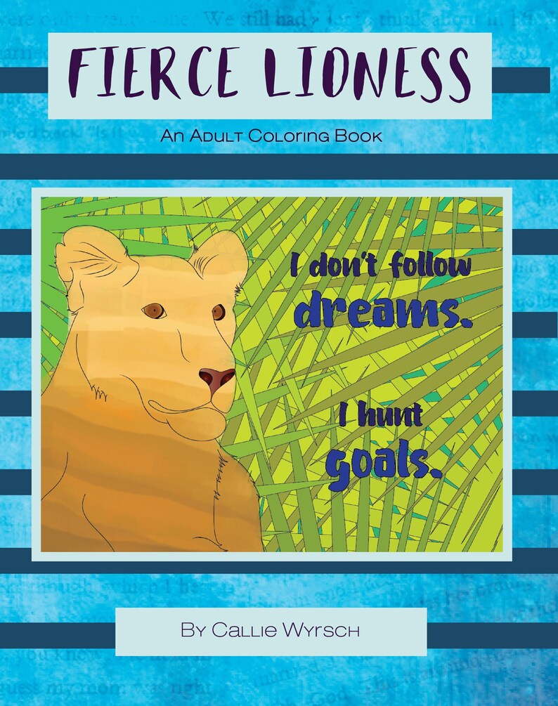 Printable Fierce Lioness Coloring Pages for Adults - Instant Download ...