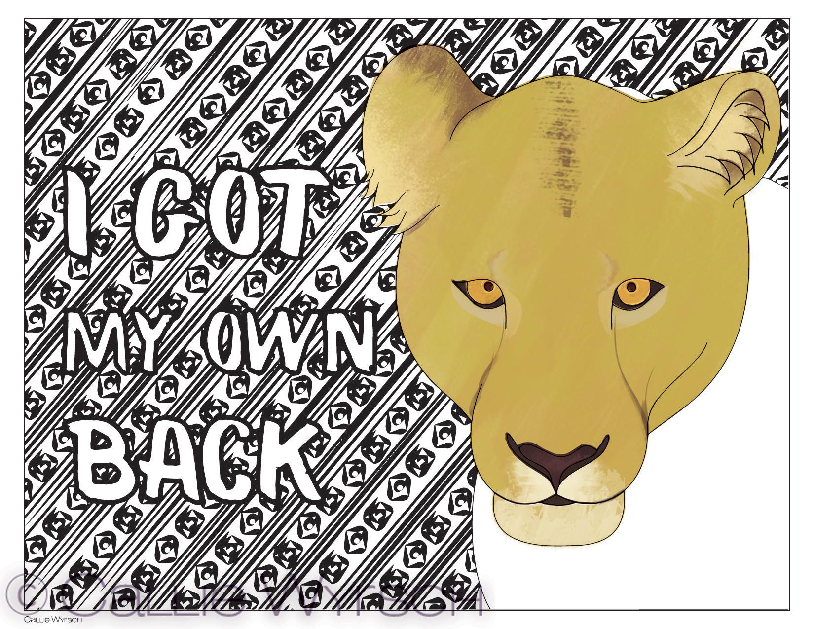 Printable Fierce Lioness Coloring Pages for Adults - Instant Download ...