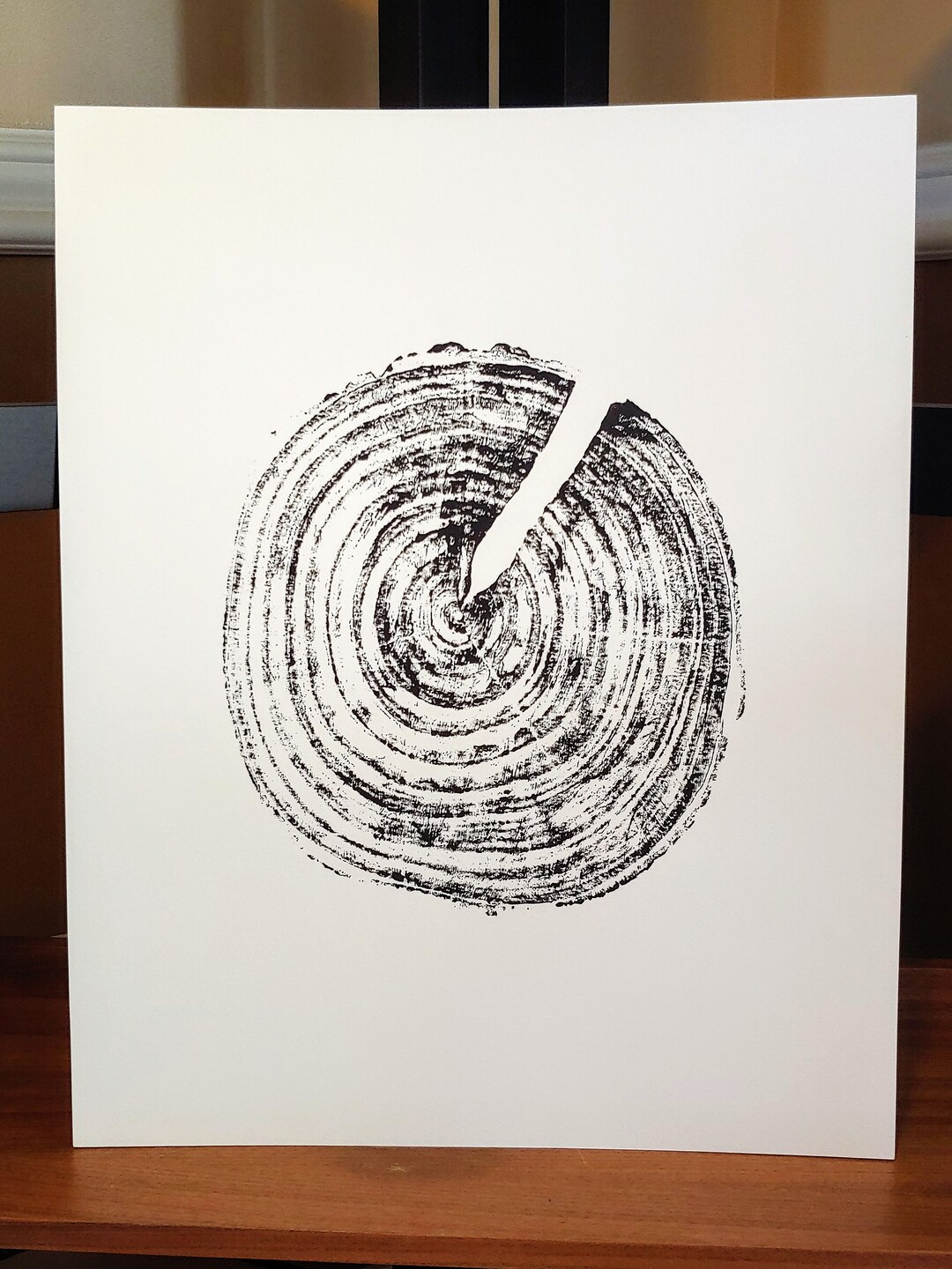 Tree Ring Print From A Poplar Tree 3 - Etsy